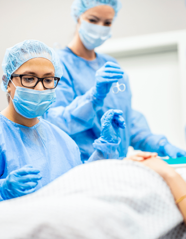 What happens to the abdominal muscles during a C-Section?